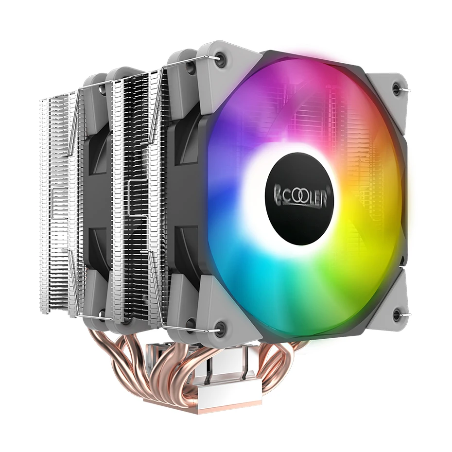 Pccooler GI-S7 6 Heatpipe Air-cooled CPU Cooler Twin-tower Fin Pack ...