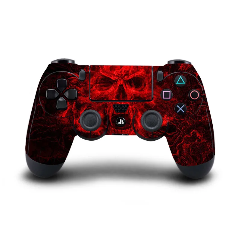 Red Skull Skin Sticker for Sony PlayStation 4 DualShock 4 Controller ...