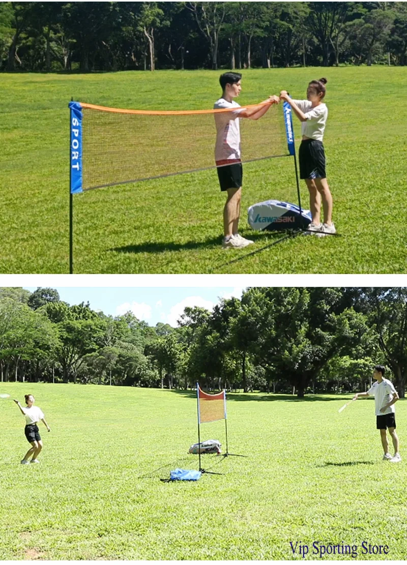 Kawasaki-3M-Badminton-Holder-Folding-Badminton-Net-Rack-Portable-Indoor ...