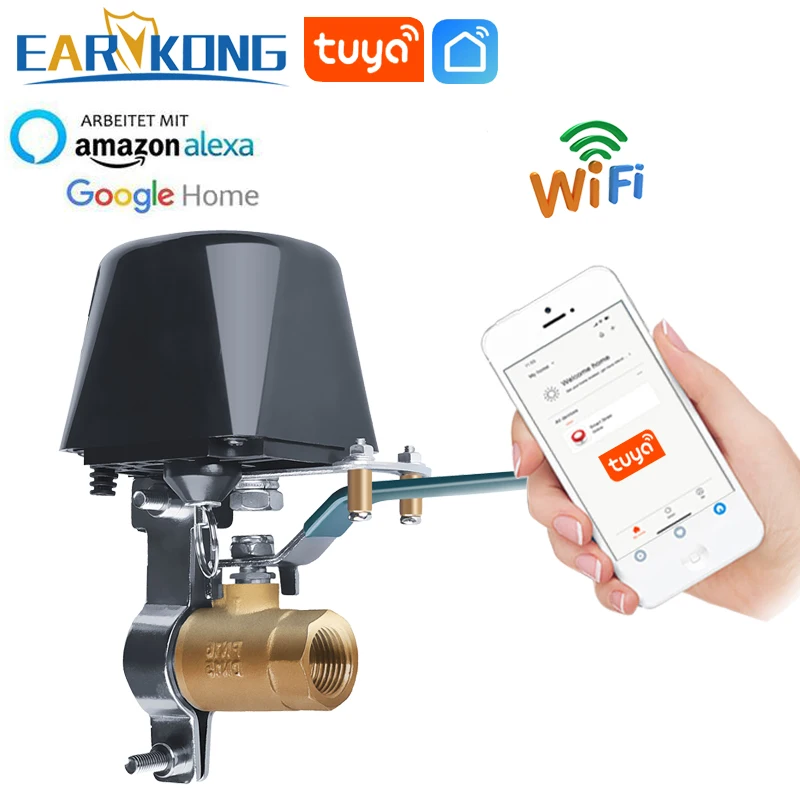 Earykong TYSQ01 Tuyasmart Wifi Water Valve Protect your home one button control Compatible ...