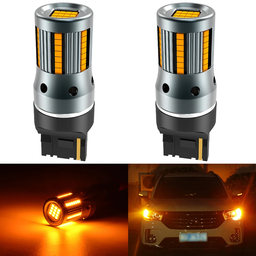 2pcs T20 W21W WY21W 7440 7440NA LED Turn Signal Light Bulbs Canbus ...