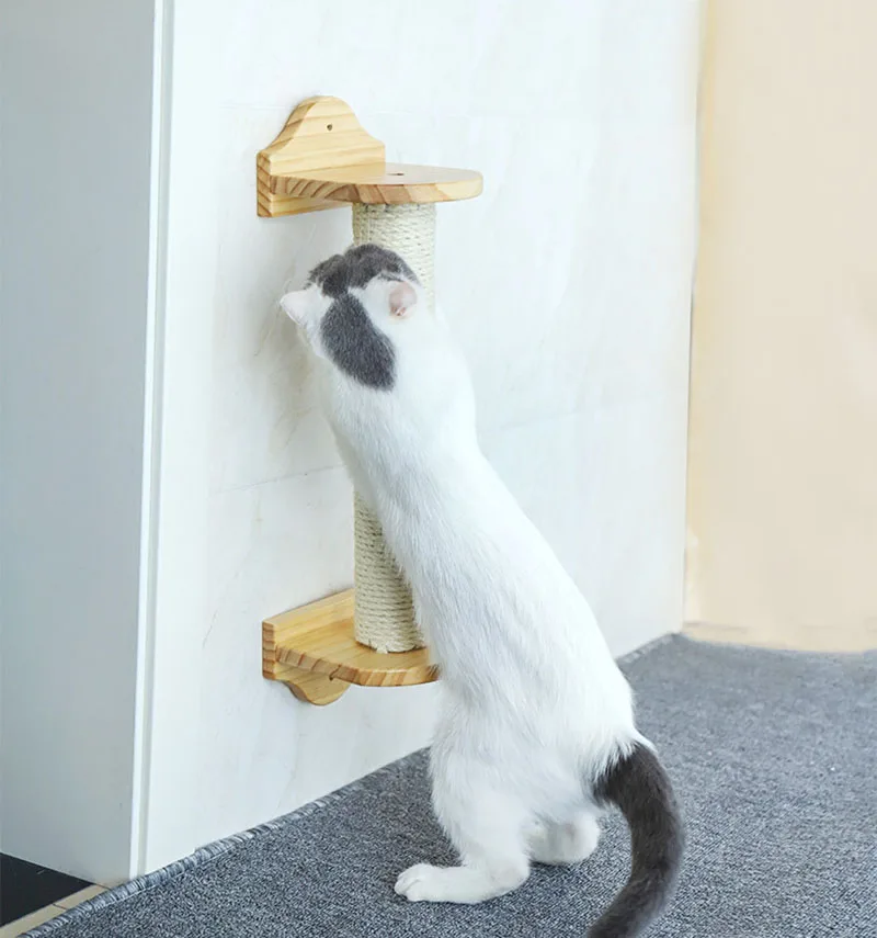 Griffoir,Poste à gratter mural en Sisal pour chat,Cage murale pour ...