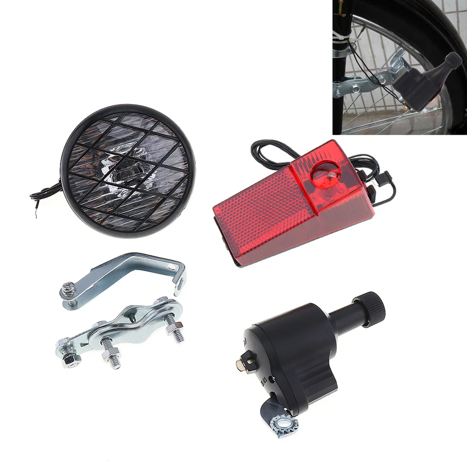 Vintage Led Tail Light Bicycle Dynamo Bike Parts LED Bicycle Dynamo