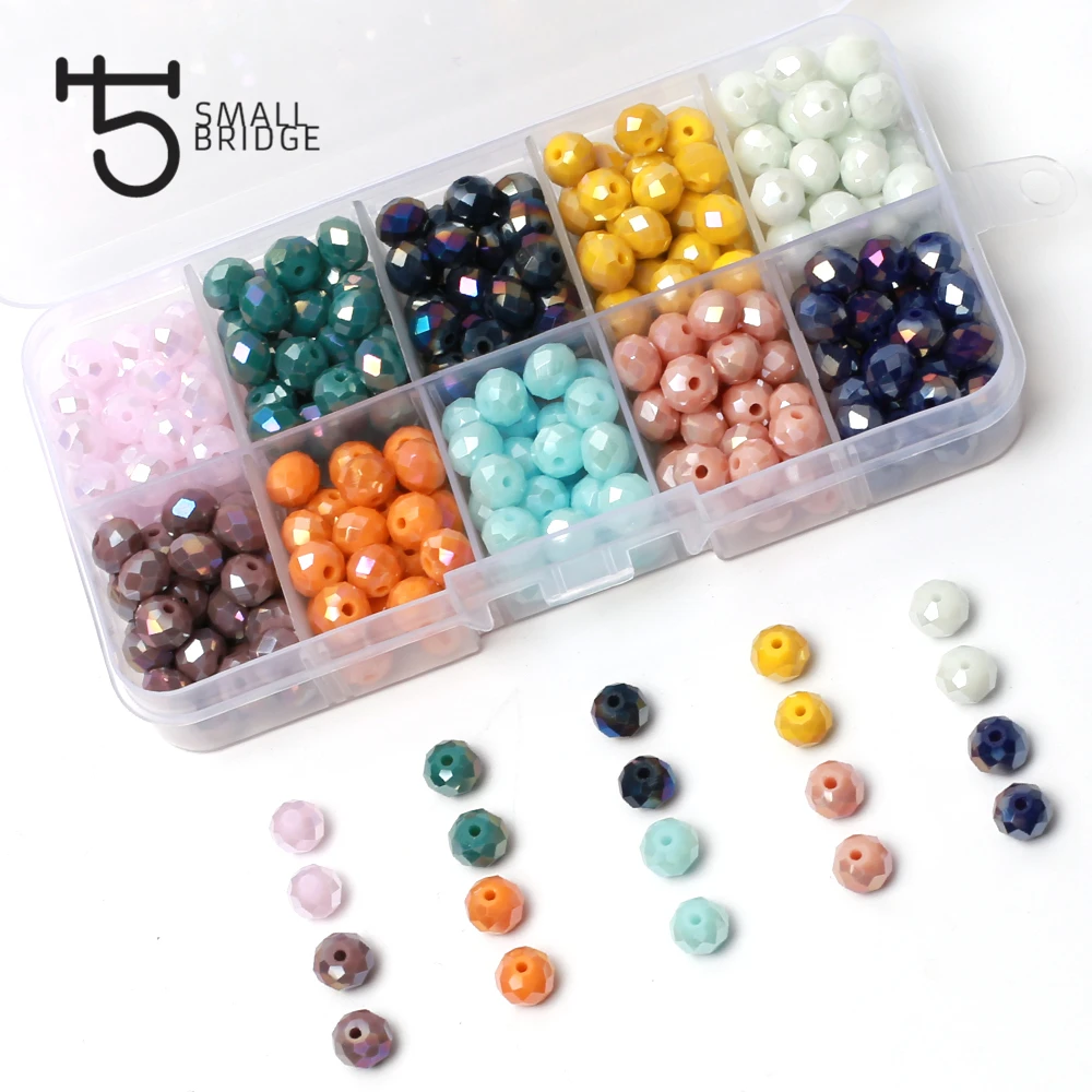Czech Ceramics Rondelle Crystal Beads Kit For Jewelry Making Diy ...