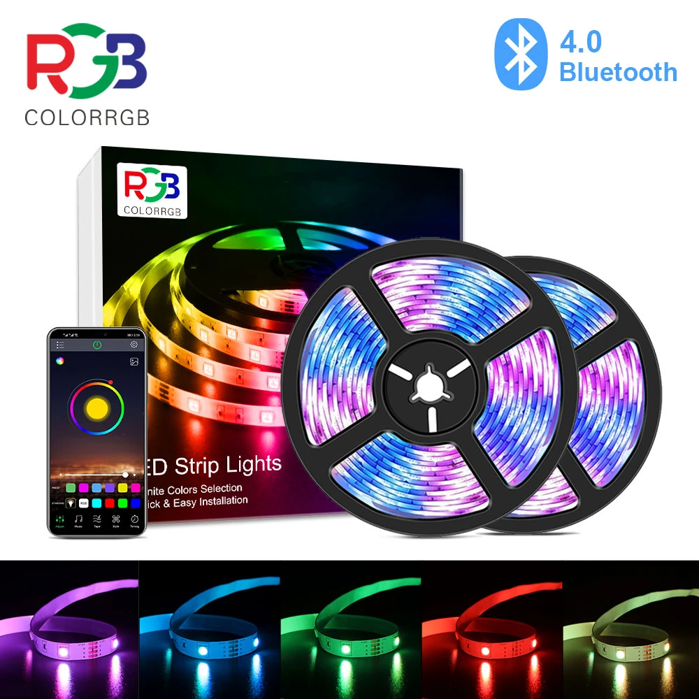 Colorrgb, Led Rgb Strip Light, App Control Color Changing Led Smd 5050 ...