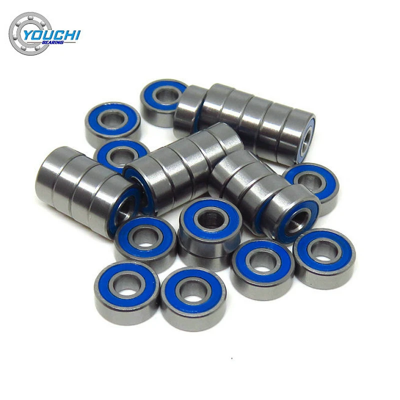 10pcs RC Bearing 3x8x3 MR83 2RS Deep Groove Ball Bearing 3*8*3 Blue ...
