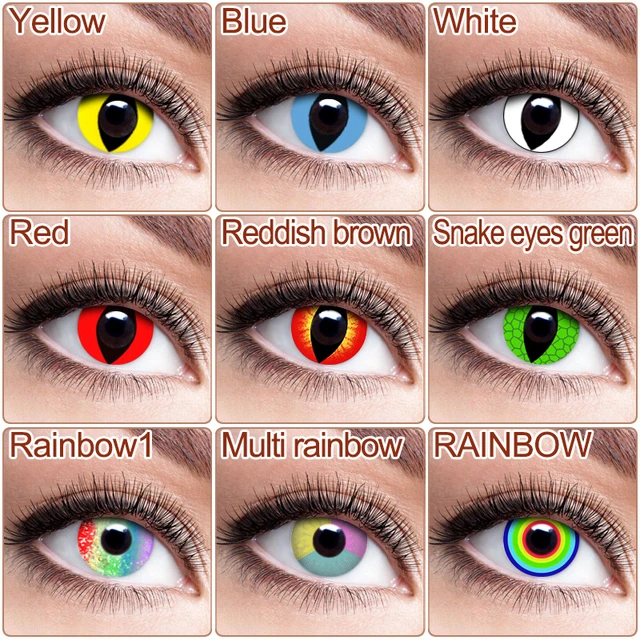 Rainbow Coloured Contact Lenses