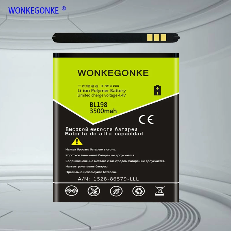 WONKEGONKE BL198 Battery for Lenovo A850 A860E S890 A859 A830 K860 ...