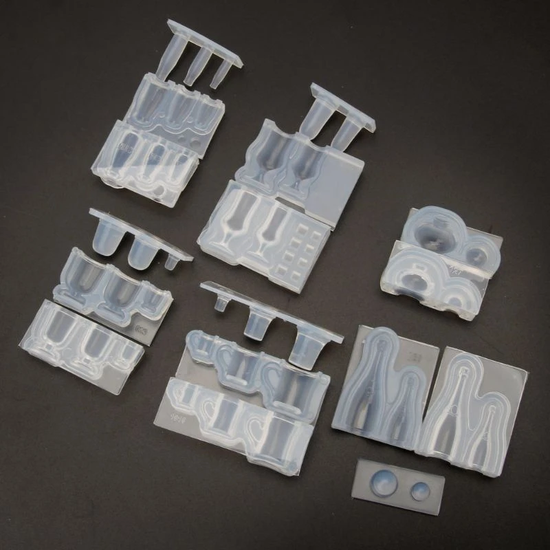1 Set Real Mini Milk Bottle Goblet Cup Silicone Mold Epoxy Resin Molds ...