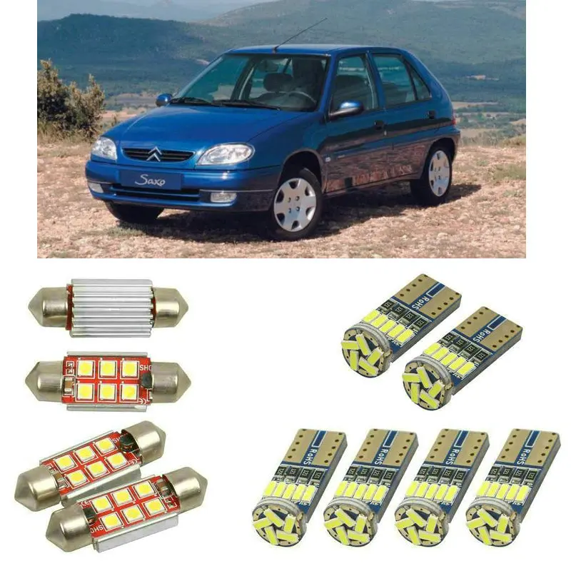 Interior Led Car Lights For Citroen Saxo S0 S1 Hatchback Dome Bulbs For ...