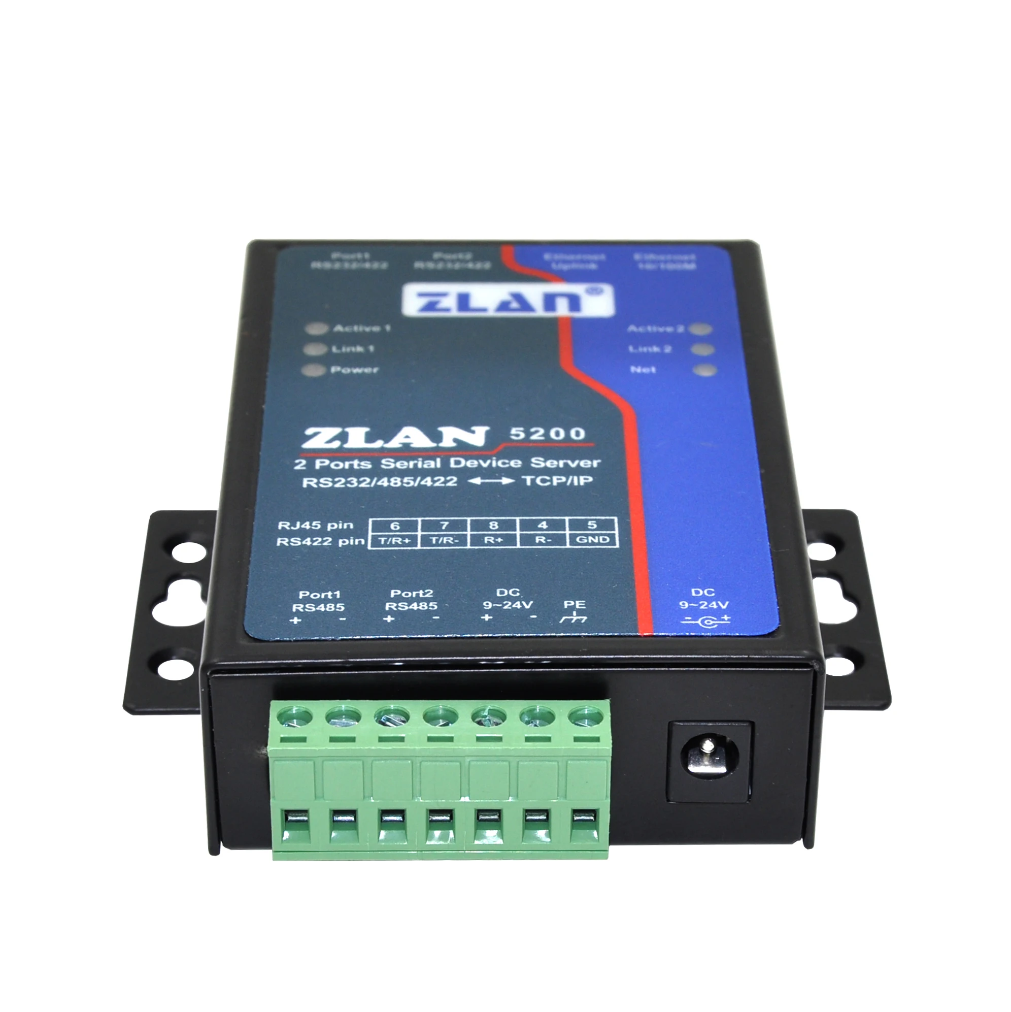Zlan5240 2 Port Rs232 Rs485 To Ethernet Tcpip Rj45 Converter Dual ...