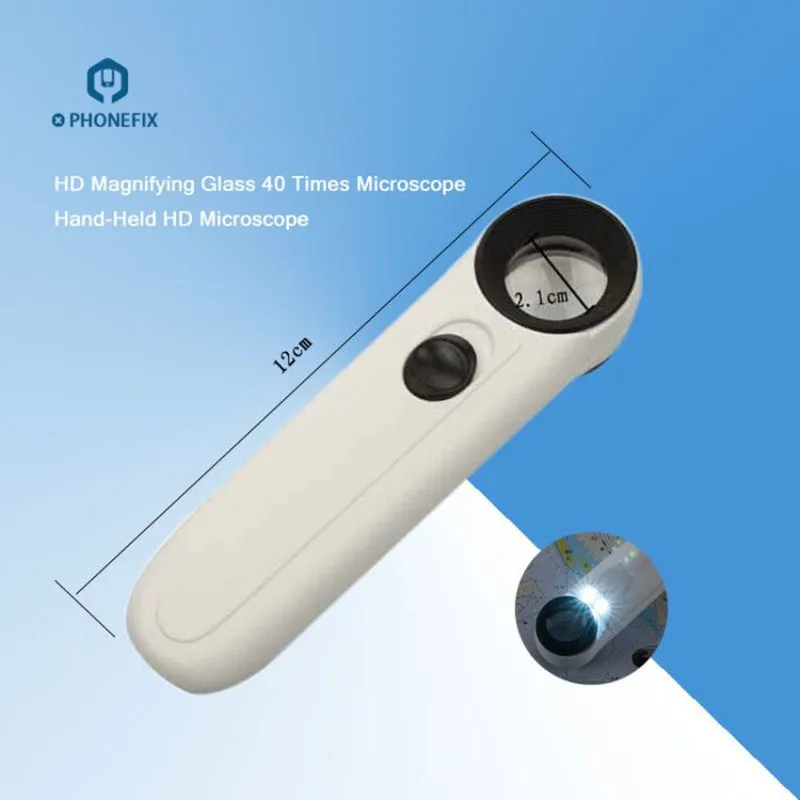 Portable Magnifying Glass Magnifier 40X Mini Pocket Magnifiers Reading ...