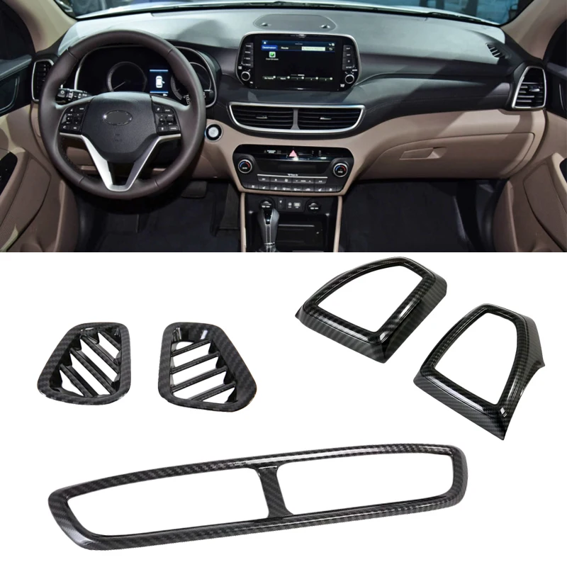 Fur Hyundai Tucson 2019 2020 Carbon fiber Innen zubehor Auto dashboard Air Zustand Outlet Vent abdeckung Trim AliExpress