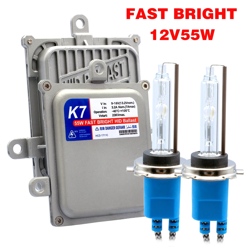 AC-12V-55W-Quick-Start-Slim-Ballast-HID-Xenon-Conversion-Headlight-Kit ...