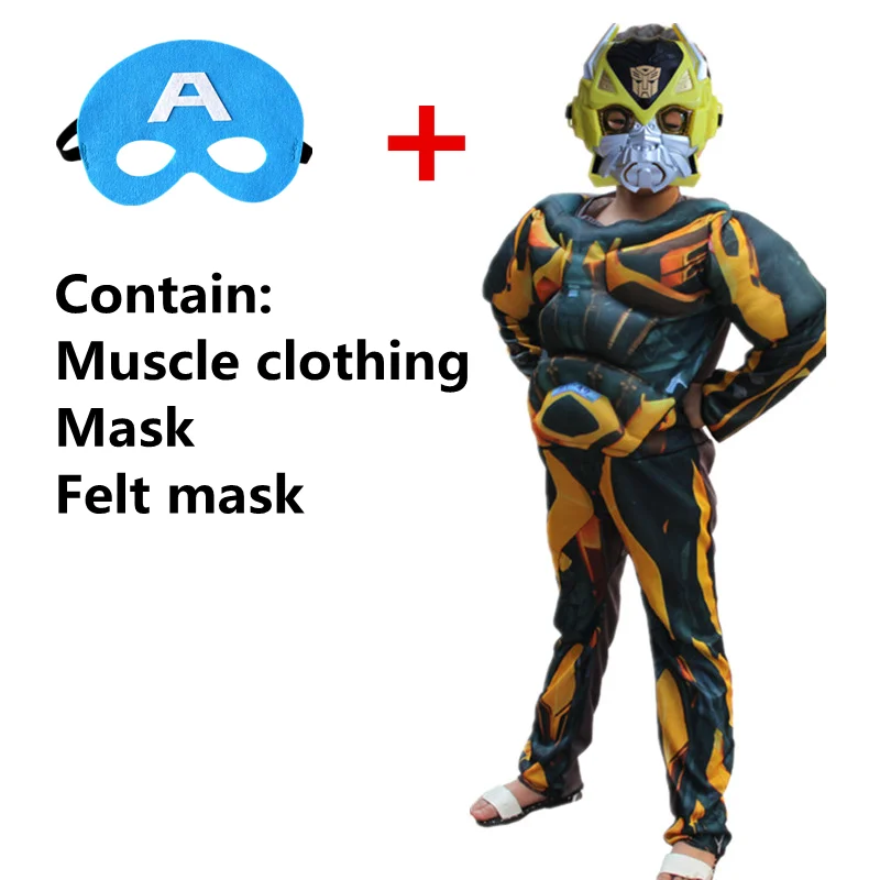 Buy 4-12Y Child Anime Superhero Cosplay Muscle Clothing For Boys ...