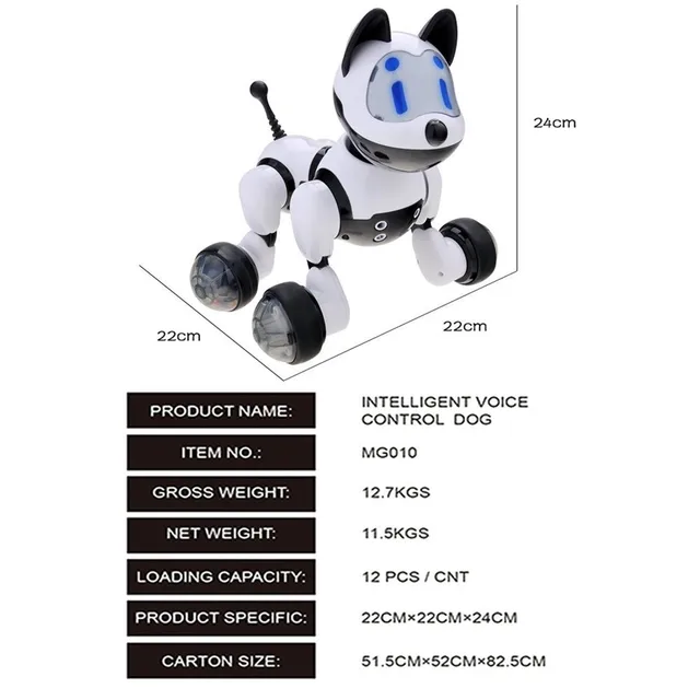 Voice Management Voice Activated Robotic Canine Digital Toy Interactive ...