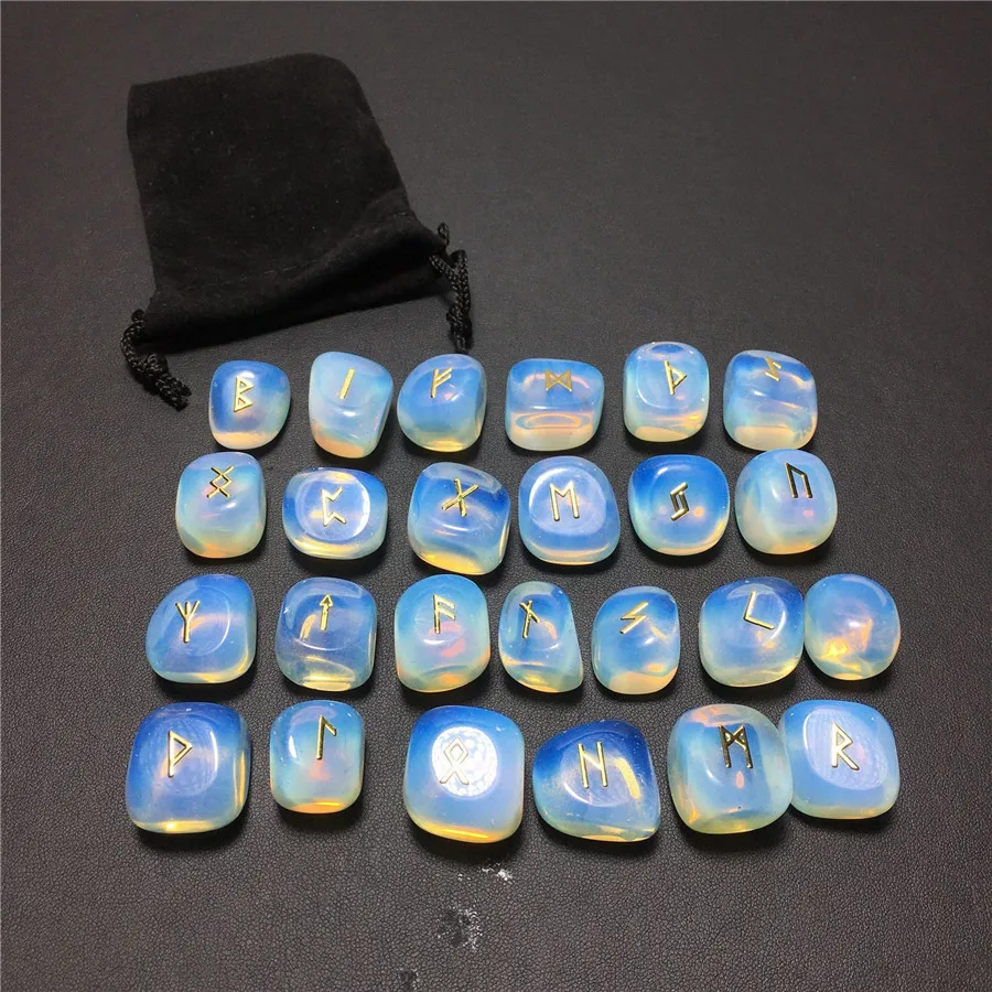 Natural Opal Crystal Rune Stone Irregular Divination Fortune-telling ...