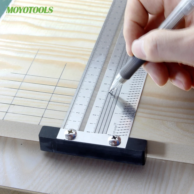 Multifunction Scale Ruler T-type Hole Ruler High-precision Woodworking ...