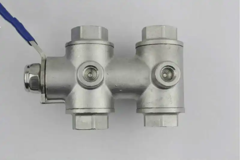 6 way Ball Valve Stainless Steel Ball Valve M16X1.5 Female Thread Six ...