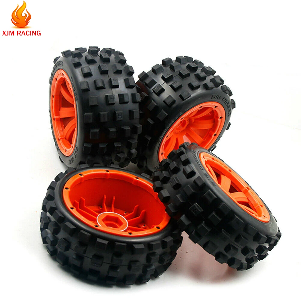 Front or Rear Wheel Tyres Set for 1/5 MADMAX HPI ROFUN ROVAN KM Baja 5B ...