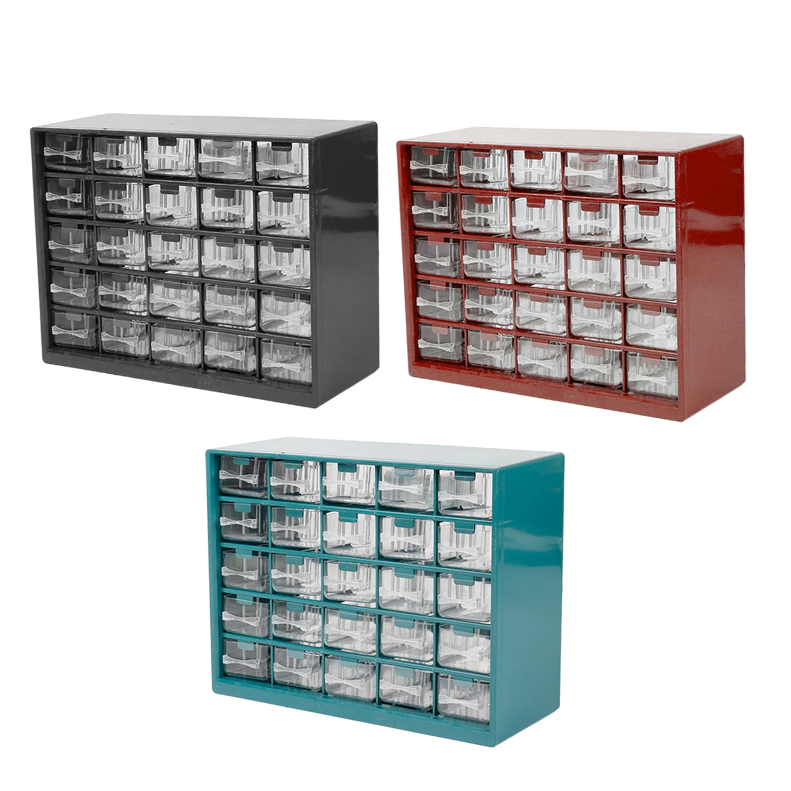 25 Drawer Parts Storage Box Home Garage Tool Box Screws Craft Cabinet ...