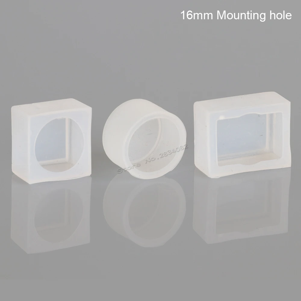 10pcs 16mm Rectangular Square Round Waterproof Push Button Caps Cover ...