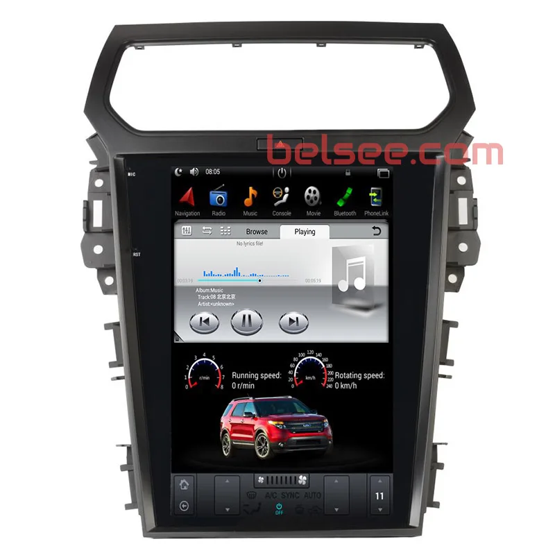 Belsee REPRODUCTOR Multimedia para coche estilo Tesla, pantalla táctil ...
