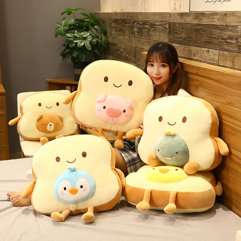 Creative Toast Sliced Bread Toy 45*40cm 13 Kinds Combining Fruits ...