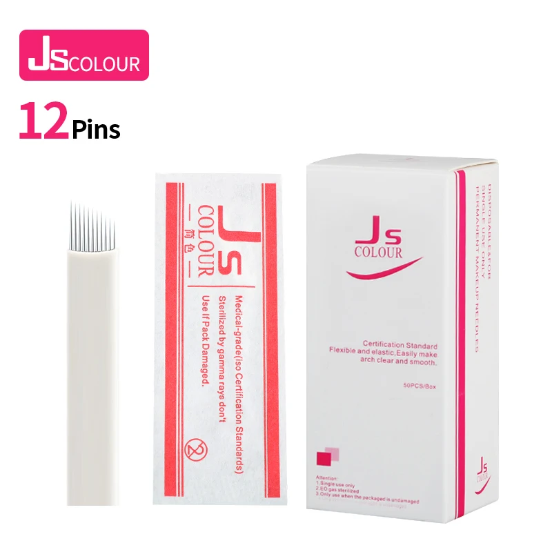 Permanent Eyebrow Makeup Blade Eyebrow Tattoo Curved Blade 11 Needles ...