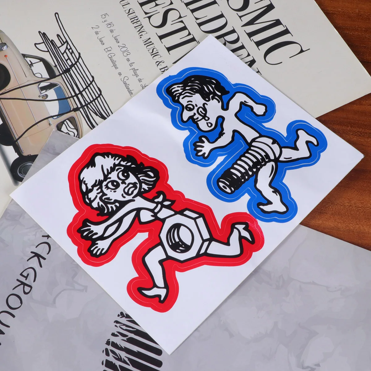 Men Chase Women Nuts Bolts Car Sticker Personalized Funny Stickers ...
