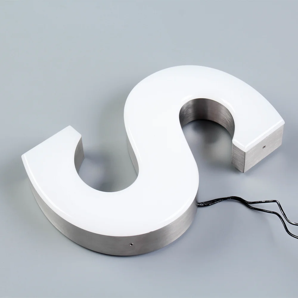 Fabricated Trimless aluminum channel letters glow up signage for ...