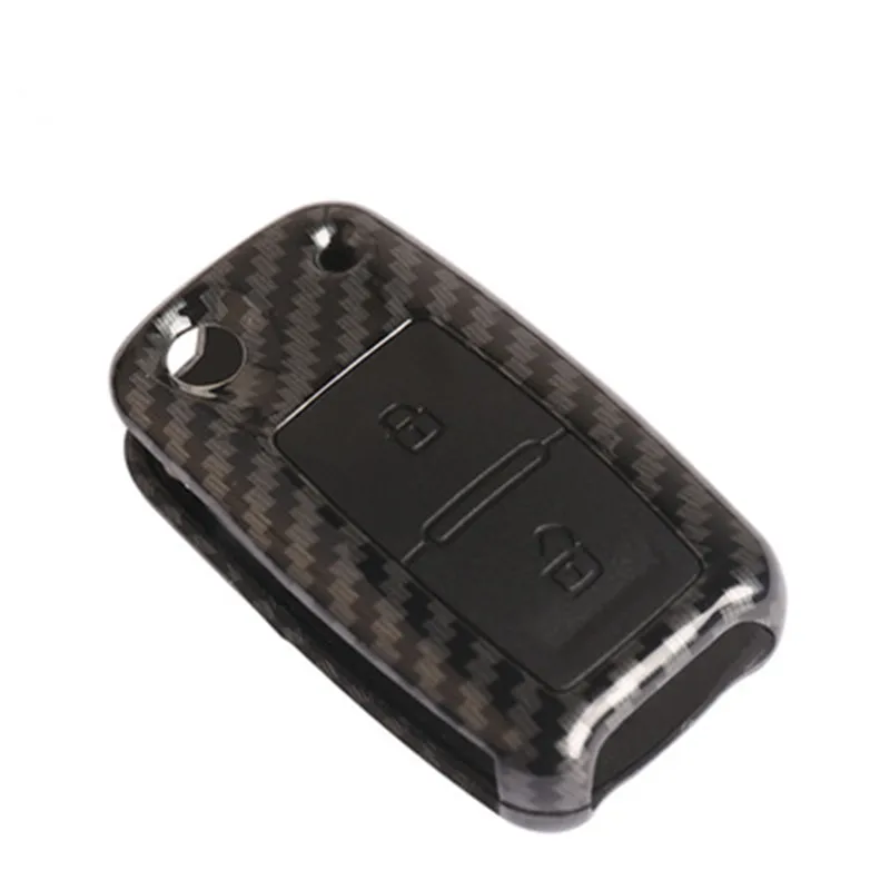 Carbon-Fiber-2-Buttons-Car-Flip-Key-Cases-for-Volkswagen-VW-Amarok-Polo ...
