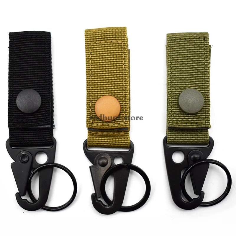 Tactical Key Ring Belt Holder Nylon Clips Keychain Carabiner Buckle for ...