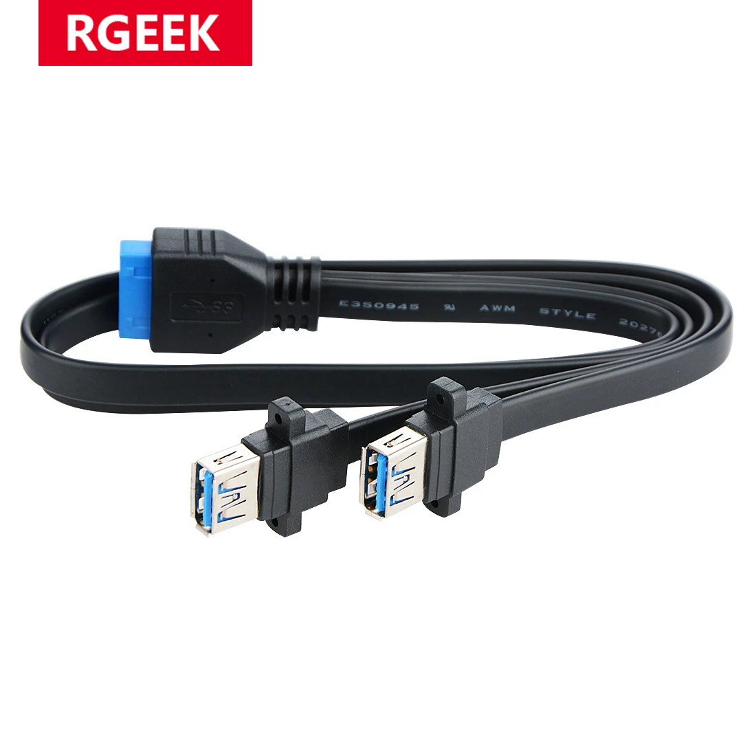 Rgeek Dual 2 Port Usb 3.0 Front Panel Extension Cable A Type Female To ...