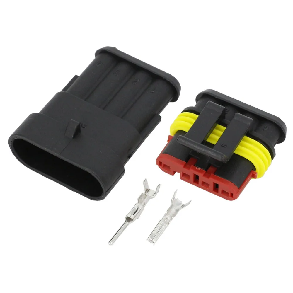 10 Sets 4 Pin 1.5 Connector, Dj7041-1.5-11/21 Waterproof Electrical Wire Connector,xenon Lamp ...