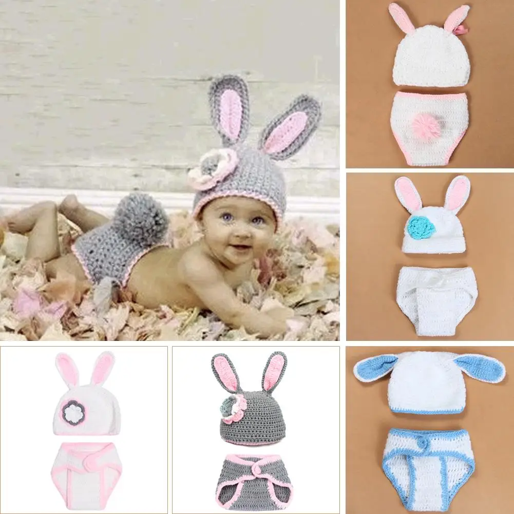 Accesorios de fotografía para bebé recién nacido, ropa bonita de conejo, disfraz suave para niño ...