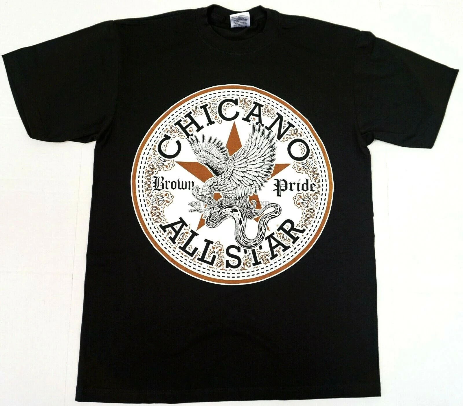 CHICANO ALL STAR T shirt Brown Pride Urban Streetwear Mens Tee 100% ...
