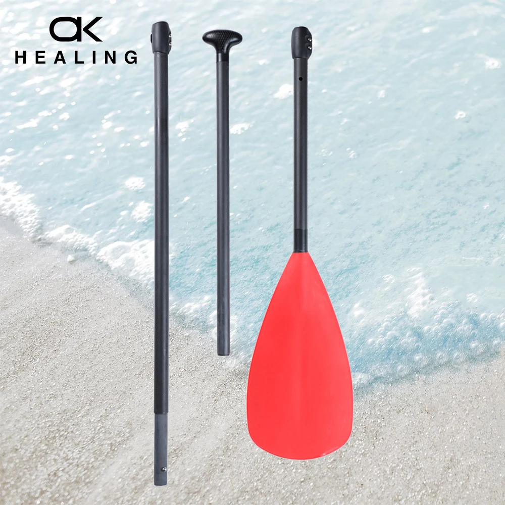 Red PP Blade SUP Paddle Fiber Glass Shaft Inflatable Boat Oars Stand Up ...