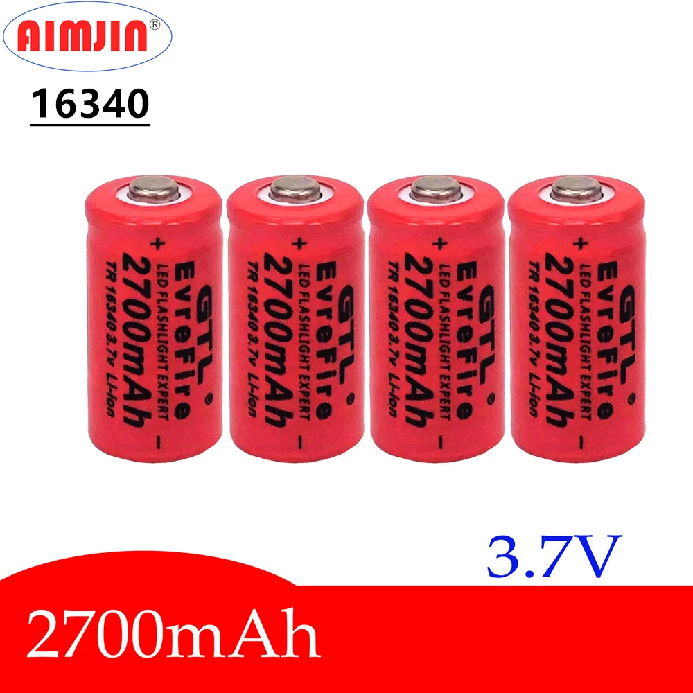 2700mAh-3-7V-Li-ion-Rechargeable-16340-Batteries-CR123A-Battery-For-LED ...