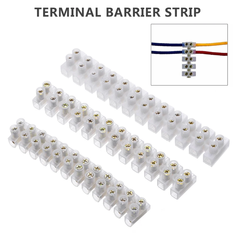 Industrial Electrical 30AMP Connector Terminal Strip 12 Position Dual ...