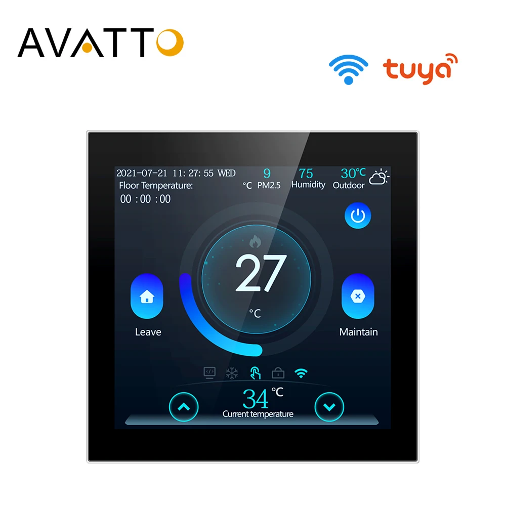 AVATTO High End Tuya WiFi Smart Thermostat Temperature Controller with ...