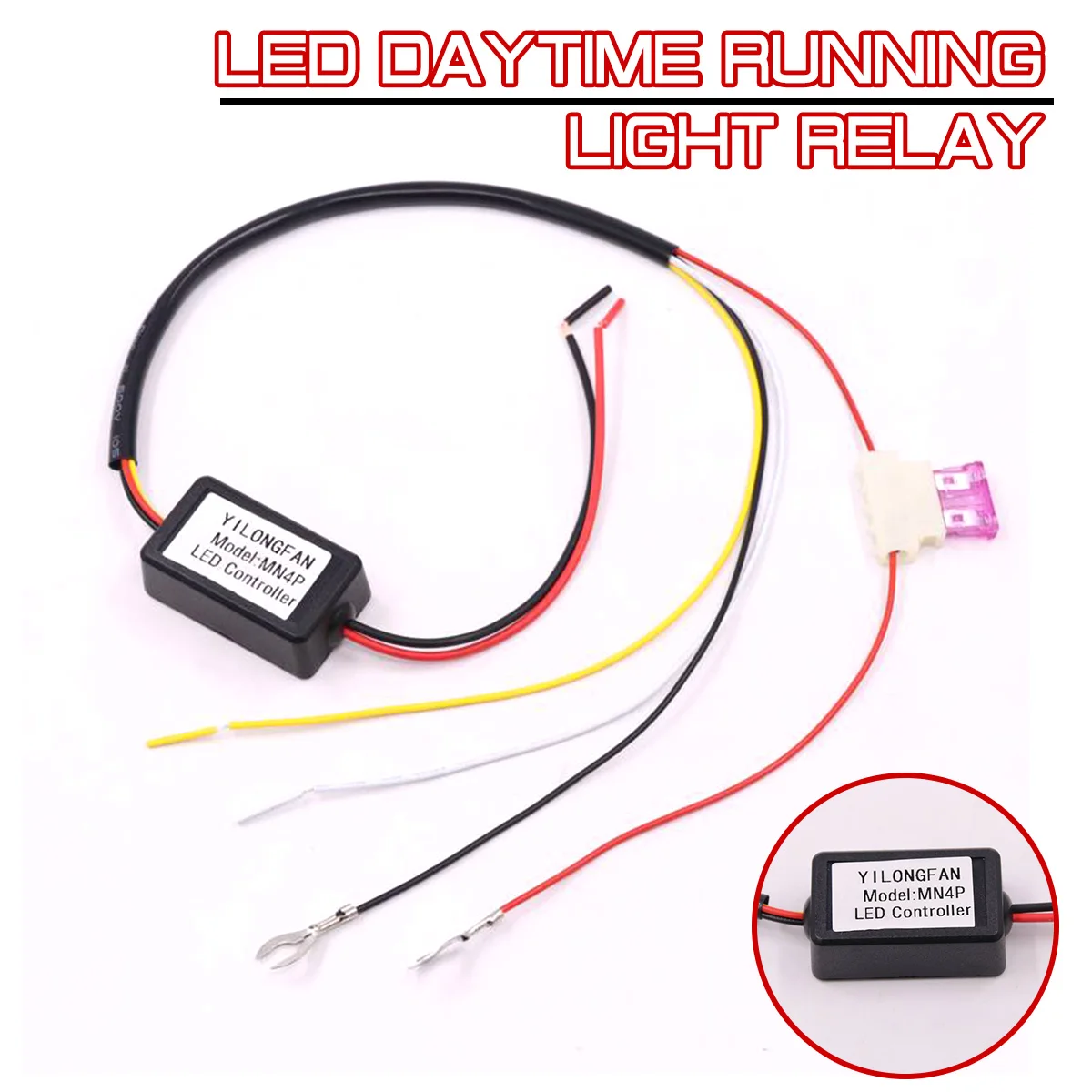Universal-Car-Auto-LED-Daytime-Running-Light-Relay-Harness-DRL ...