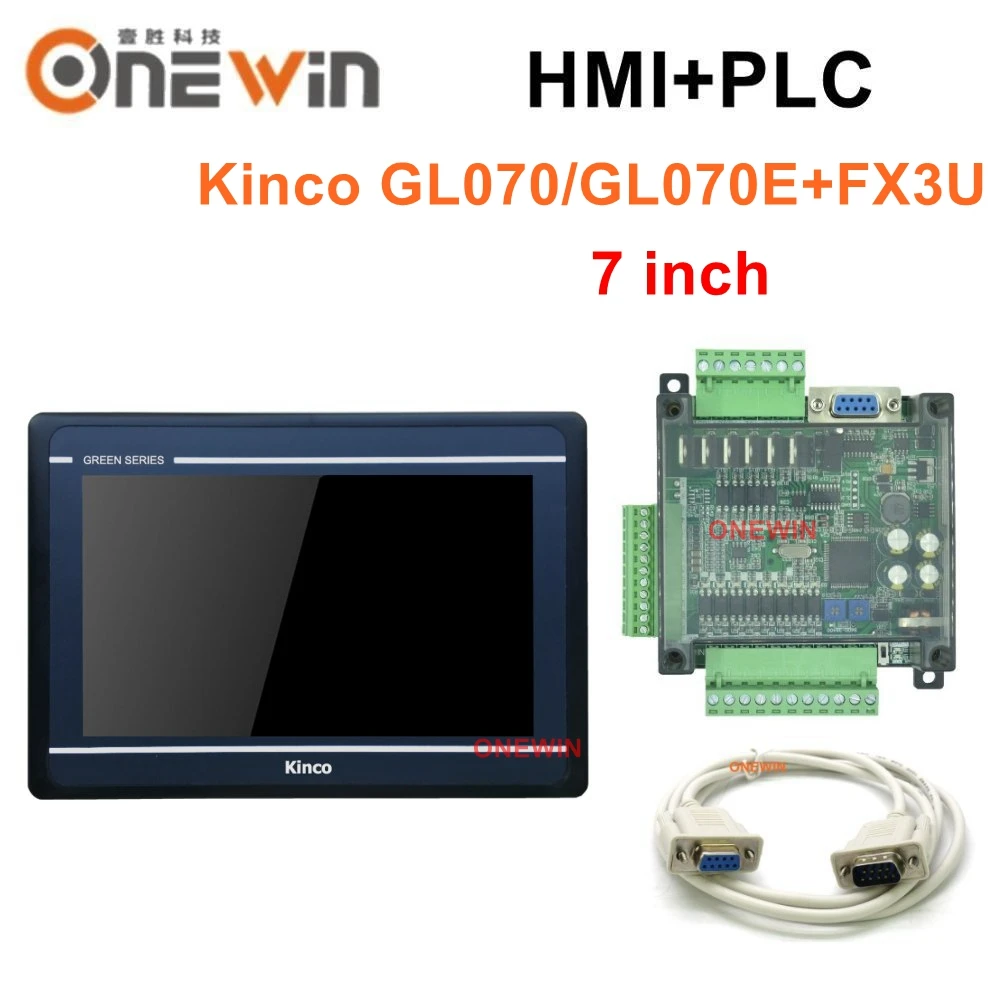 Kinco Gl070 Gl070e Hmi Touch Screen Kit 7 Inch Panel And Fx3u 14/24/32/48/56 Mt/mr Plc With ...