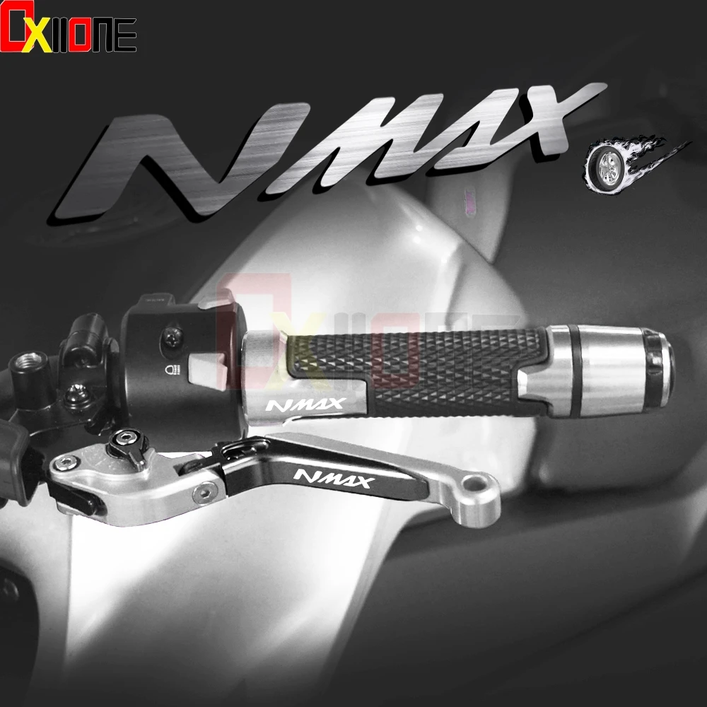 Motorcycle Brake Clutch Levers Handlebar Grips Ends For Yamaha Nmax 125 ...