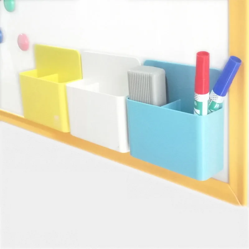 Plastic Fridge Magnetic Storage Box Grid Rubber Magnet Organizer Bins ...