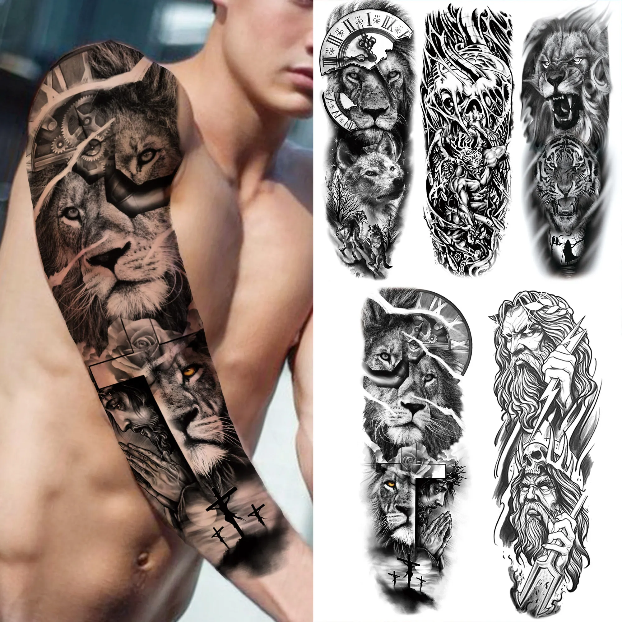 Angel And Demon Tattoo Sleeve