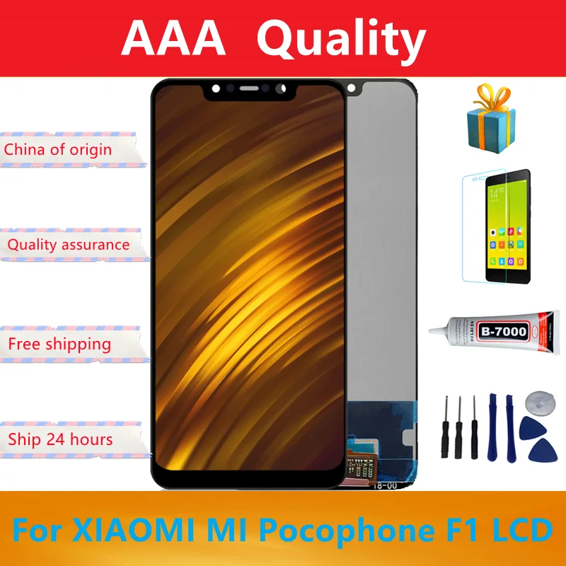 Original Pocophone F1 Lcd display For Xiaomi Pocophone F1 Display Touch Screen Digitizer ...