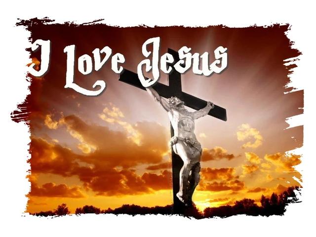 I Love Jesus Cross Wallpaper