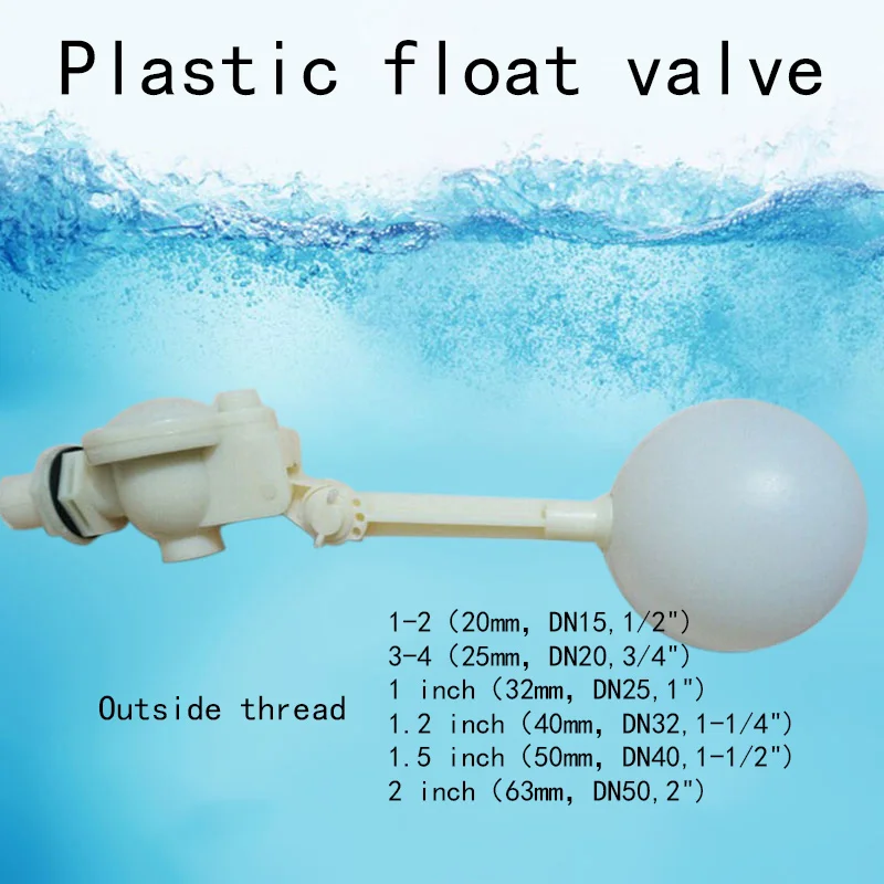 Plastic-Float-Valve-Adjustable-Float-Valve-Tank-Float-Switch-Corrosion ...