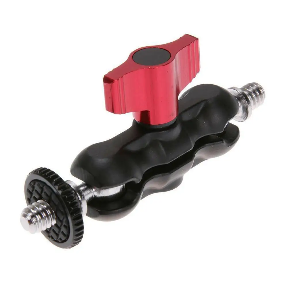 Aluminum Double Ball Head Shoe Mount Adapter Magic Arm 14 Screw ...